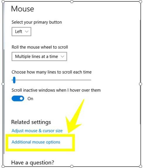 How to Turn off Mouse Acceleration in Windows 10